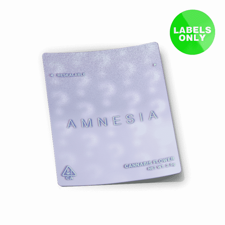Amnesia Haze Mylar Bag Labels - Stickers & Labels - Strain Labels