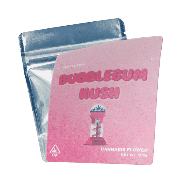 Bubblegum Kush Mylar Bags - Labelled or Unlabelled - Strain Labels