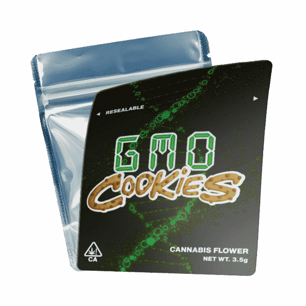 GMO Cookies Mylar Bags - Labelled or Unlabelled - Strain Labels
