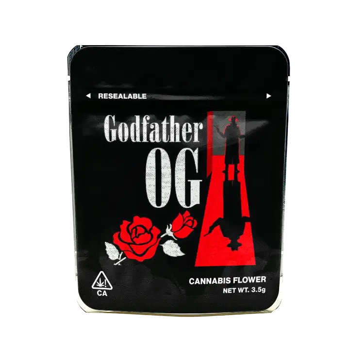 Godfather OG Mylar Bags - Labelled or Unlabelled - Strain Labels