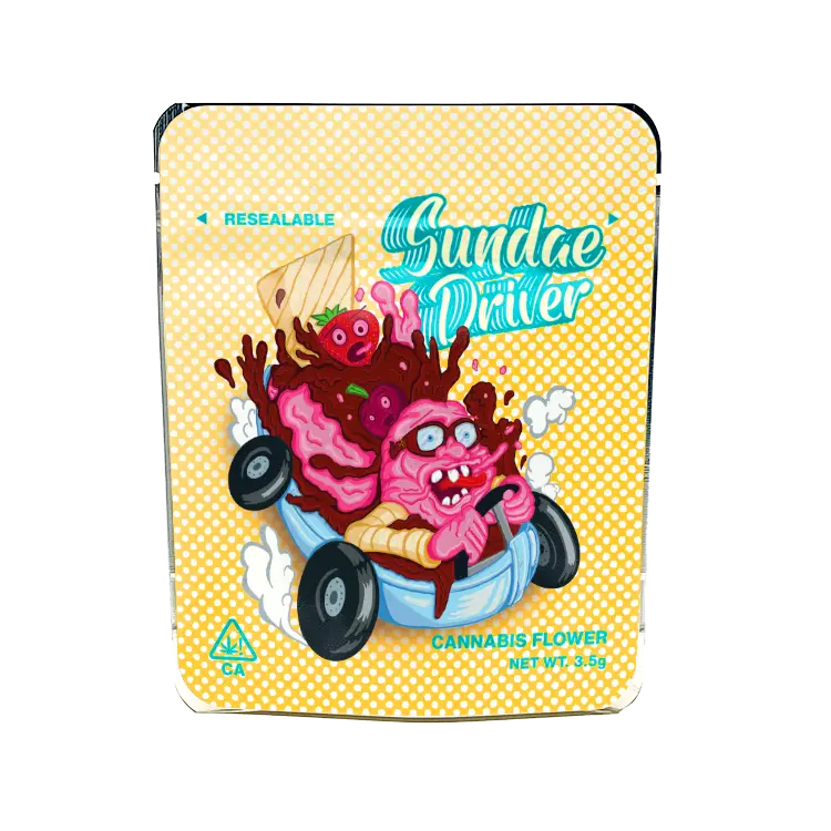 Sundae Driver Mylar Bags - Labelled or Unlabelled - Strain Labels