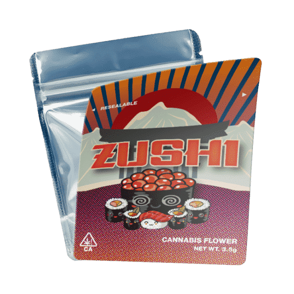 Zushi Mylar Bags - Labelled or Unlabelled - Strain Labels