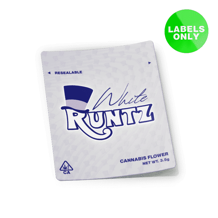 White Runtz Mylar Bag Labels - Stickers & Labels - Strain Labels