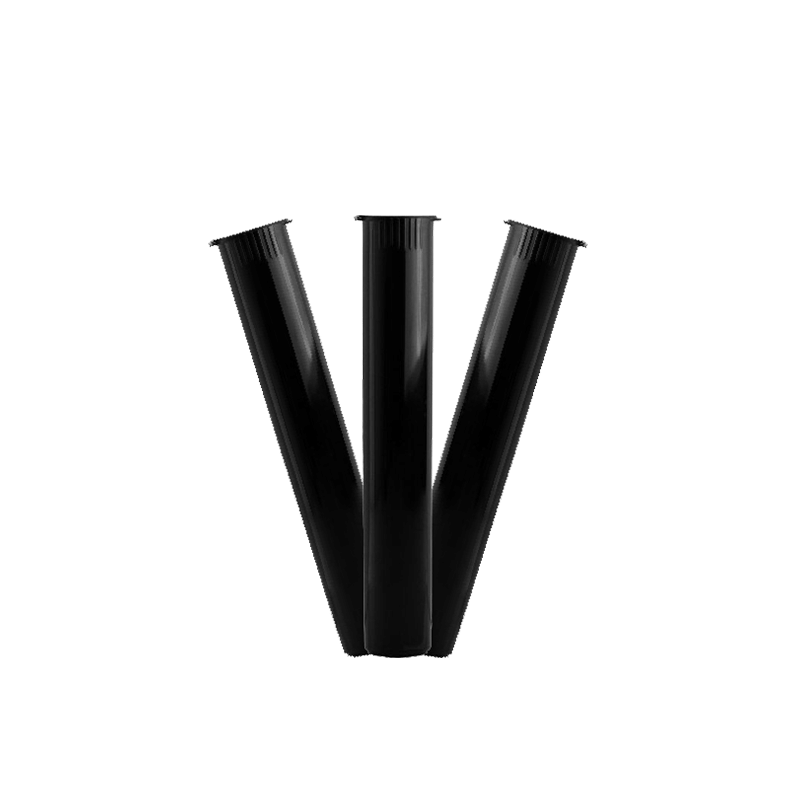 Opaque Black 116mm Pre-Roll Tubes - Plain Packaging