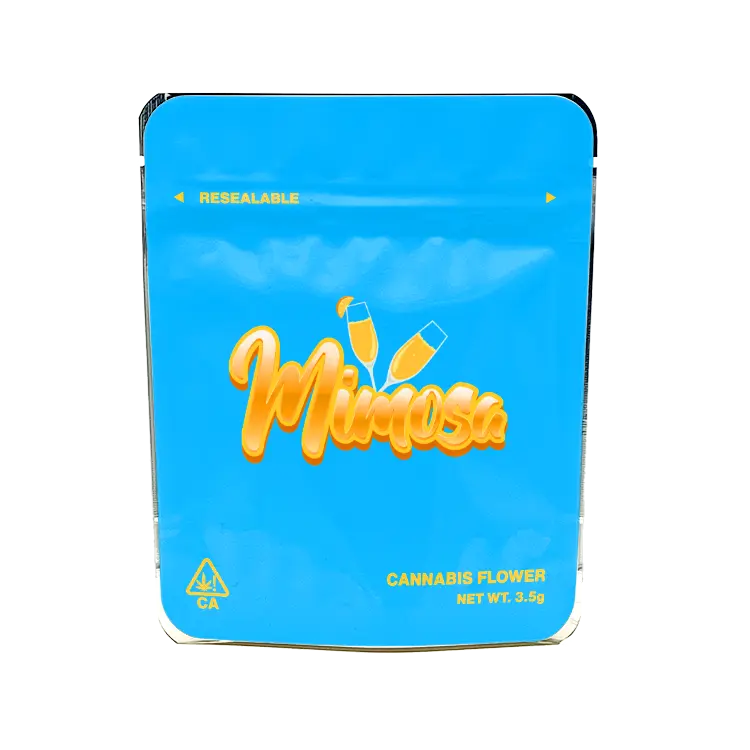Mimosa Mylar Bags - Labelled or Unlabelled - Strain Labels
