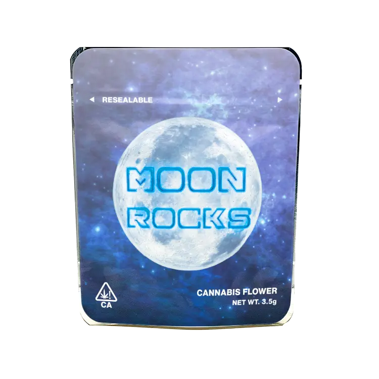 Moon Rocks Mylar Bags - Labelled or Unlabelled - Strain Labels