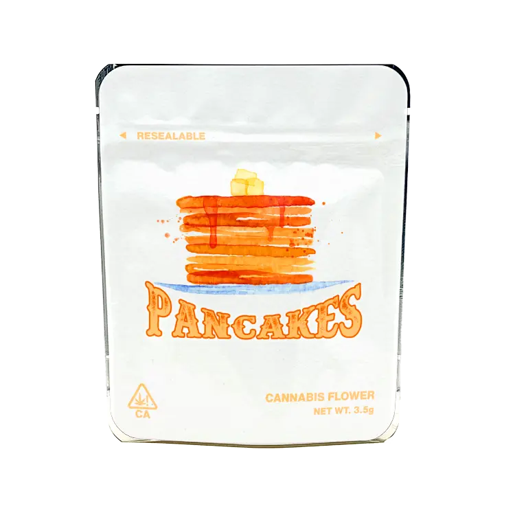 Pancakes Mylar Bags - Labelled or Unlabelled - Strain Labels