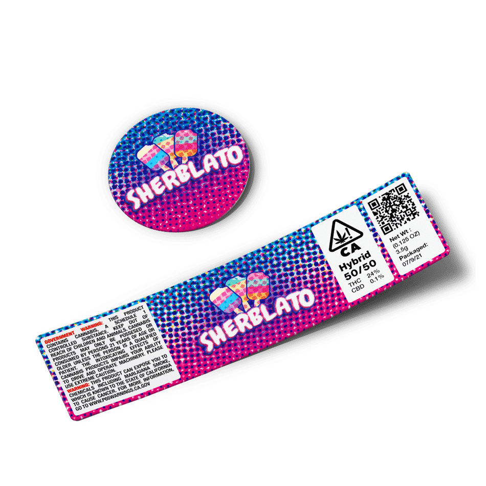 Sherblato Glass Jar Labels - Stickers & Labels - Strain Labels