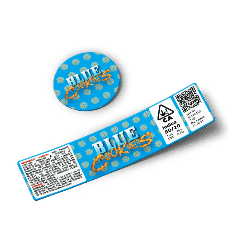 Blue Cookies Glass Jar Labels - Stickers & Labels - Strain Labels