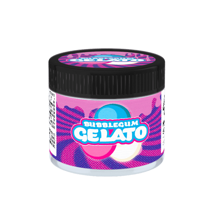 Bubblegum Gelato Glass Jars 60ml / 3.5g - Pre Labelled - Strain Labels