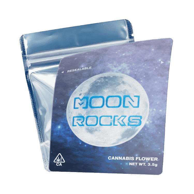 Moon Rocks Mylar Bags - Labelled or Unlabelled - Strain Labels