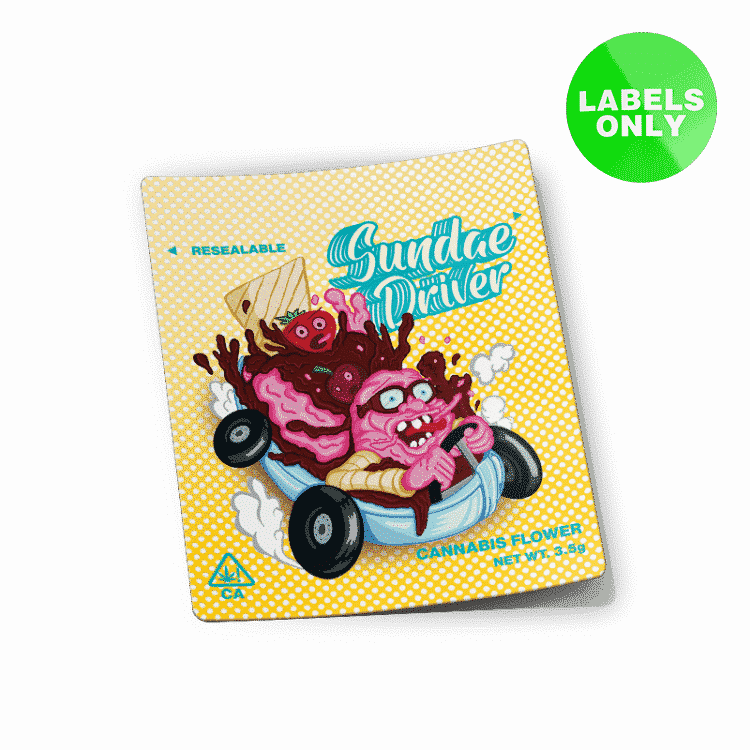 Sundae Driver Mylar Bag Labels - Stickers & Labels - Strain Labels