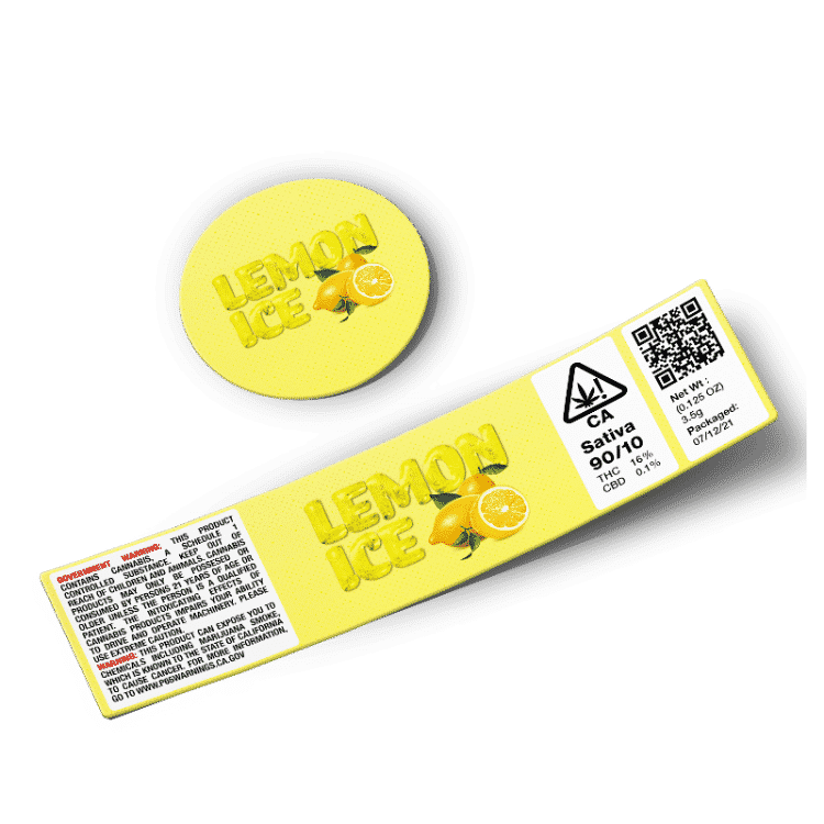 Lemon Ice Mylar Bag Labels - Stickers & Labels - Strain Labels