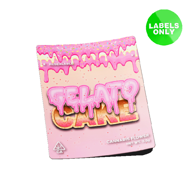 Gelato Cake Mylar Bag Labels - Stickers & Labels - Strain Labelss