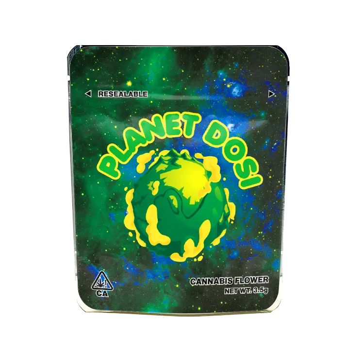Planet Dosi Mylar Bags - Labelled or Unlabelled - Strain Labels